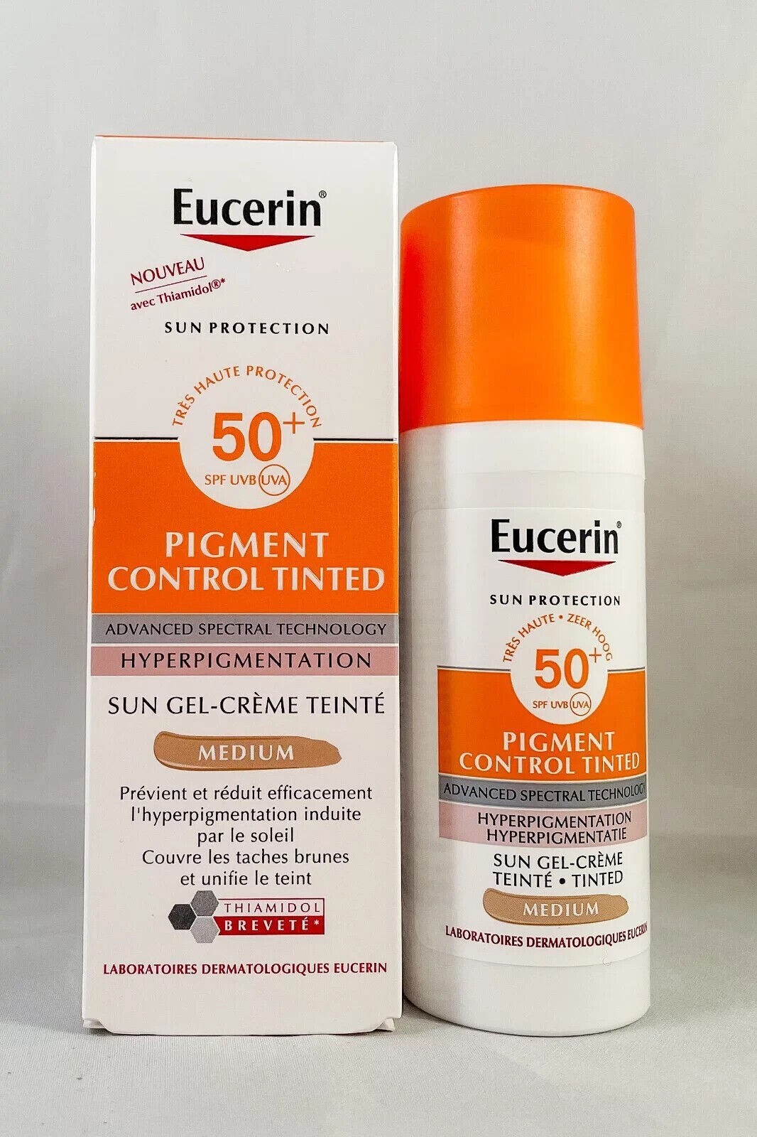 Eucerin -Pigment Control Tinted Creme Gel SPF50+ Medium Tint 50ml Exp ...