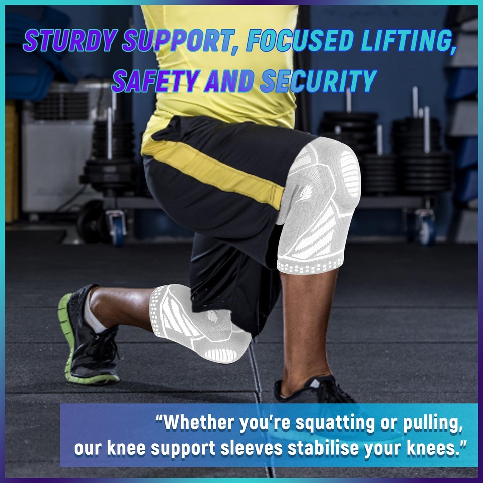 Knee Brace for Women Man, Compression Knee Sleeve with Patella Pad ...