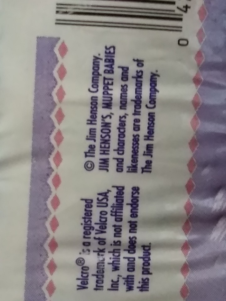 Vintage Baby Nice N Cozy X Large Muppets Muppet Babies Diapers 18 Count ...