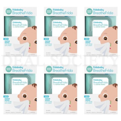 Frida Baby Breathefrida Baby Vapor Wipes for Nose, Chest, Feet 30 Count ...