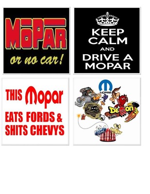 Mopar Themed 4x4 Ceramic Coasters Handmade | eBay