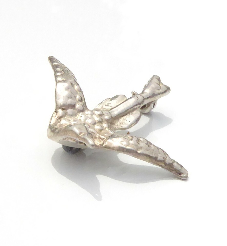 Vintage Handmade Sterling Silver Swallow Pin, Vintage Bird Swallow Brooch Pin | eBay