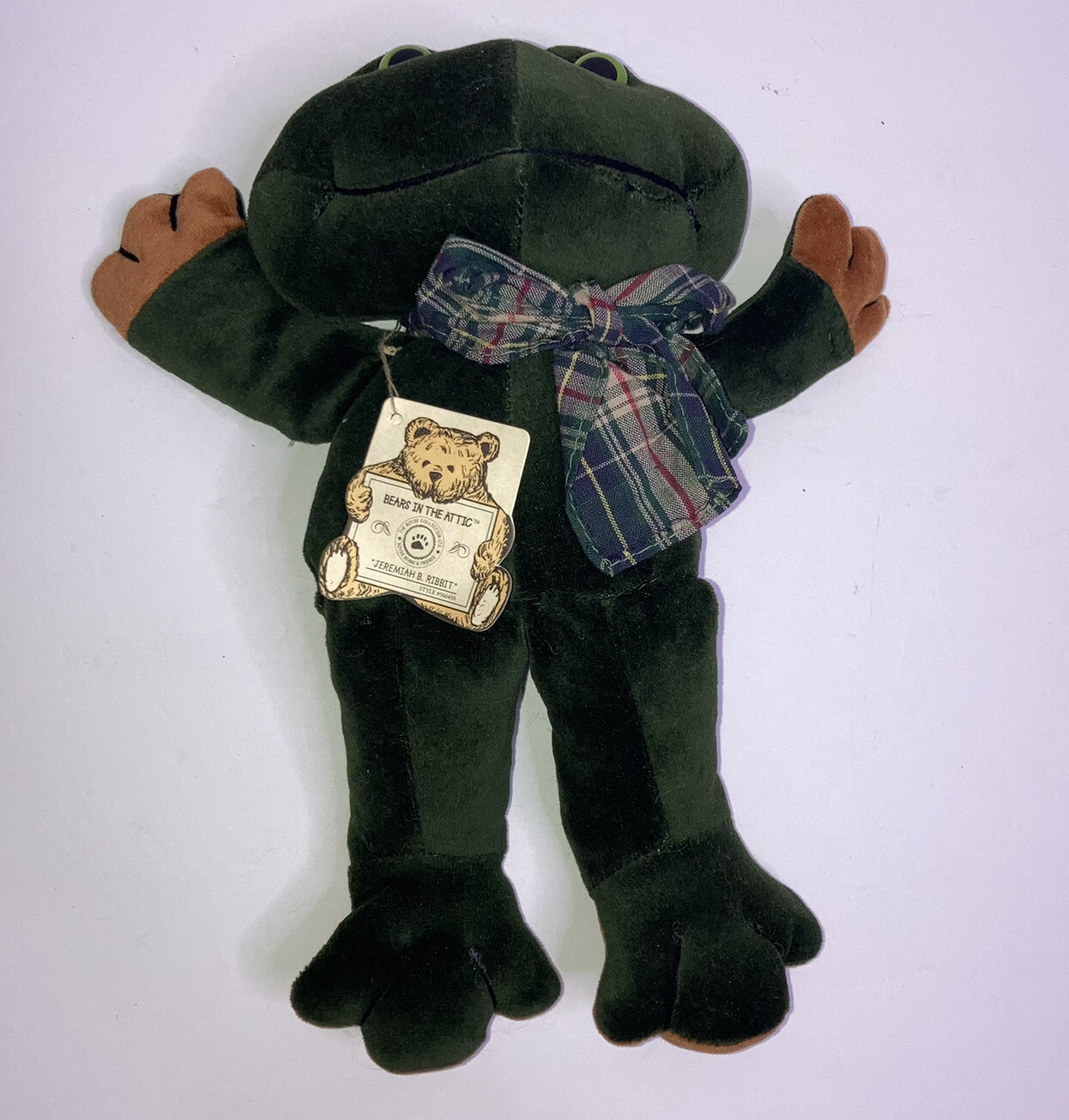 Boyds Bears In The Attic Jeremiah B Ribbit Frog Plush Bullfrog Stuffed ...