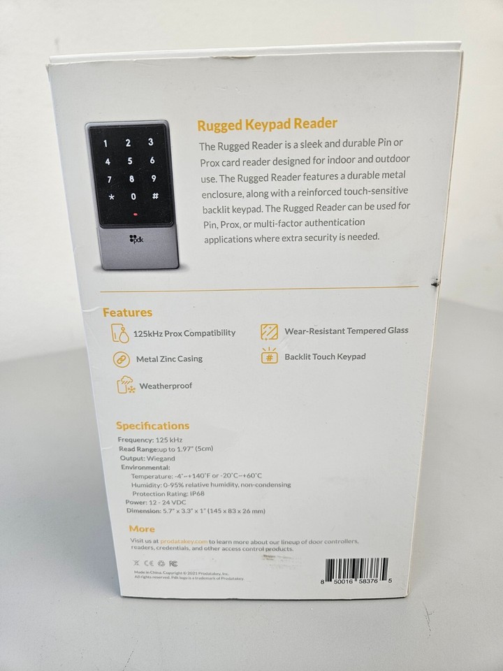 Prodatakey Rdrgrk Rugged Reader Single-Gang Touchscreen Keypad Reader | eBay