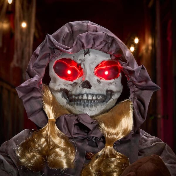 3ft Halloween Animated Haunted LED Doll Animatronic Head Rotates 2024 ...