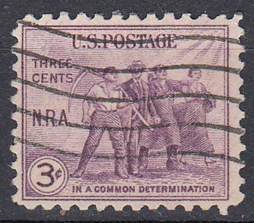 USA Stamp Stamped 3c NRA in a Common Determination / 4052 | eBay