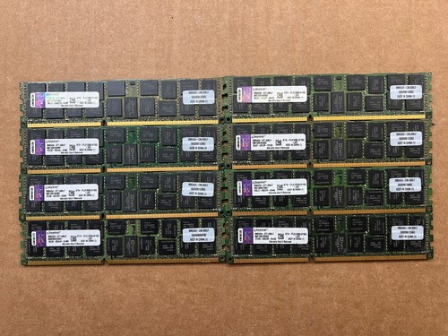 LOT OF 8 Kingston 16GB (128GB) KTH-PL313Q8LV/16G PC3L-10600R ECC DIMM ...