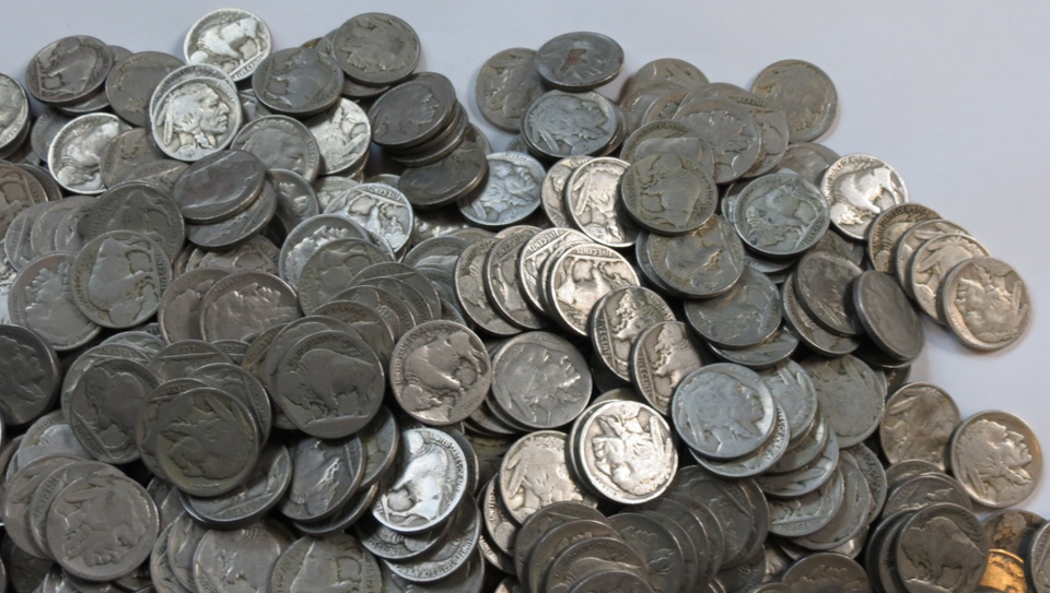 1000 Buffalo Nickels Bulk Lot P Mint Only Part Date to Weak Part Date ...