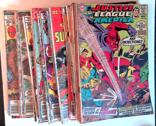 DC & Marvel 12 cent - 50 cent Comics / Lot Of 30 / READERS! - MID TO ...
