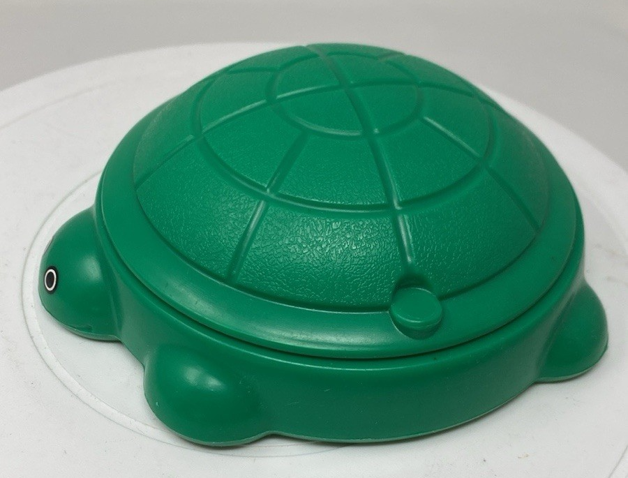 Vintage Little Tikes Dollhouse Size Green Turtle Sandbox With Cover | eBay