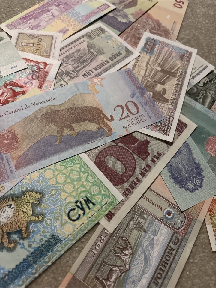 (New) Job Lot Of 20 Banknotes Foreign Currency Of The World NEW UNC ...