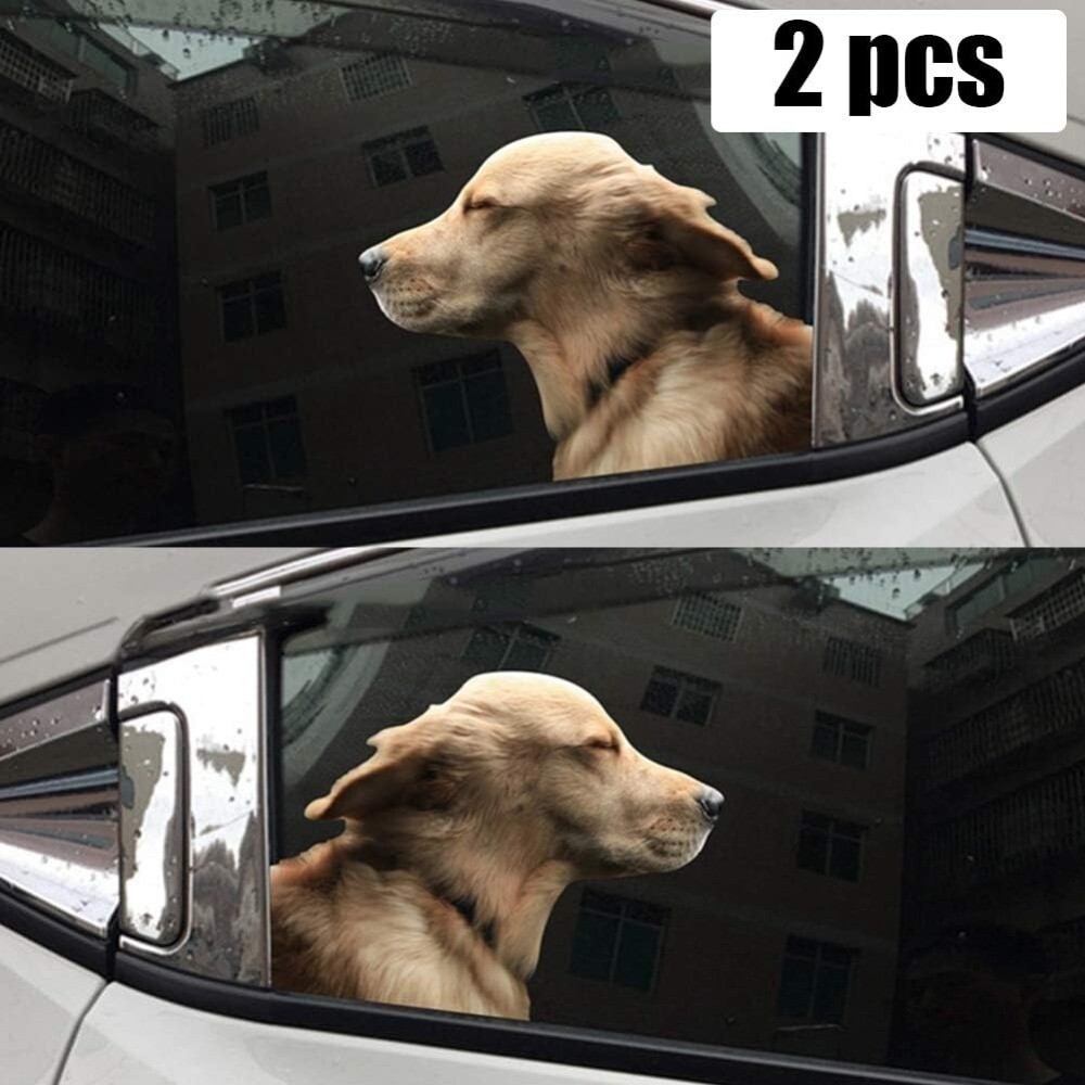 PVC Dog Car Side Window Decal 12.99x10inch Car Body Decals for Car ...