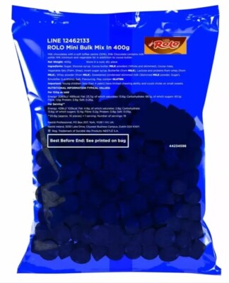 Nestle Rolo Mini Milk Chocolate & Toffee 400g, Approx 190 pieces Full ...