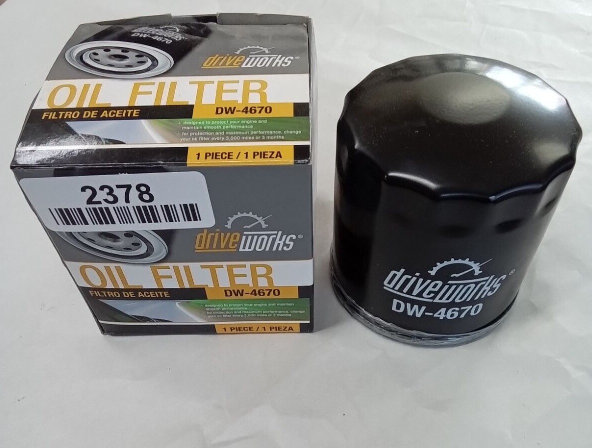 DRIVEWORKS DW-4670 - Cross reference oil filters