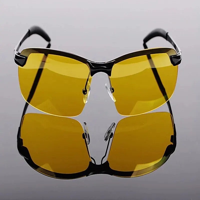 Polarized HD Day & Night Vision Glasses for Men Women Driving Aviator ...