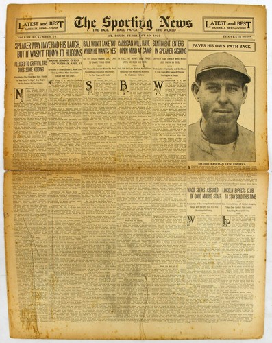 1927 SPORTING NEWS BASEBALL MAGAZINE ORIGINAL 2 10 1927 | eBay