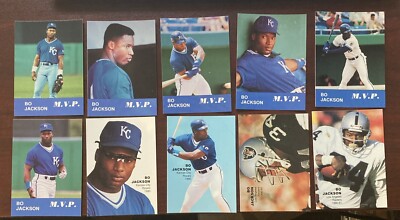 1990 Bo Jackson MVP M.V.P. Trading Card Set 1-10 Raiders Royals | eBay