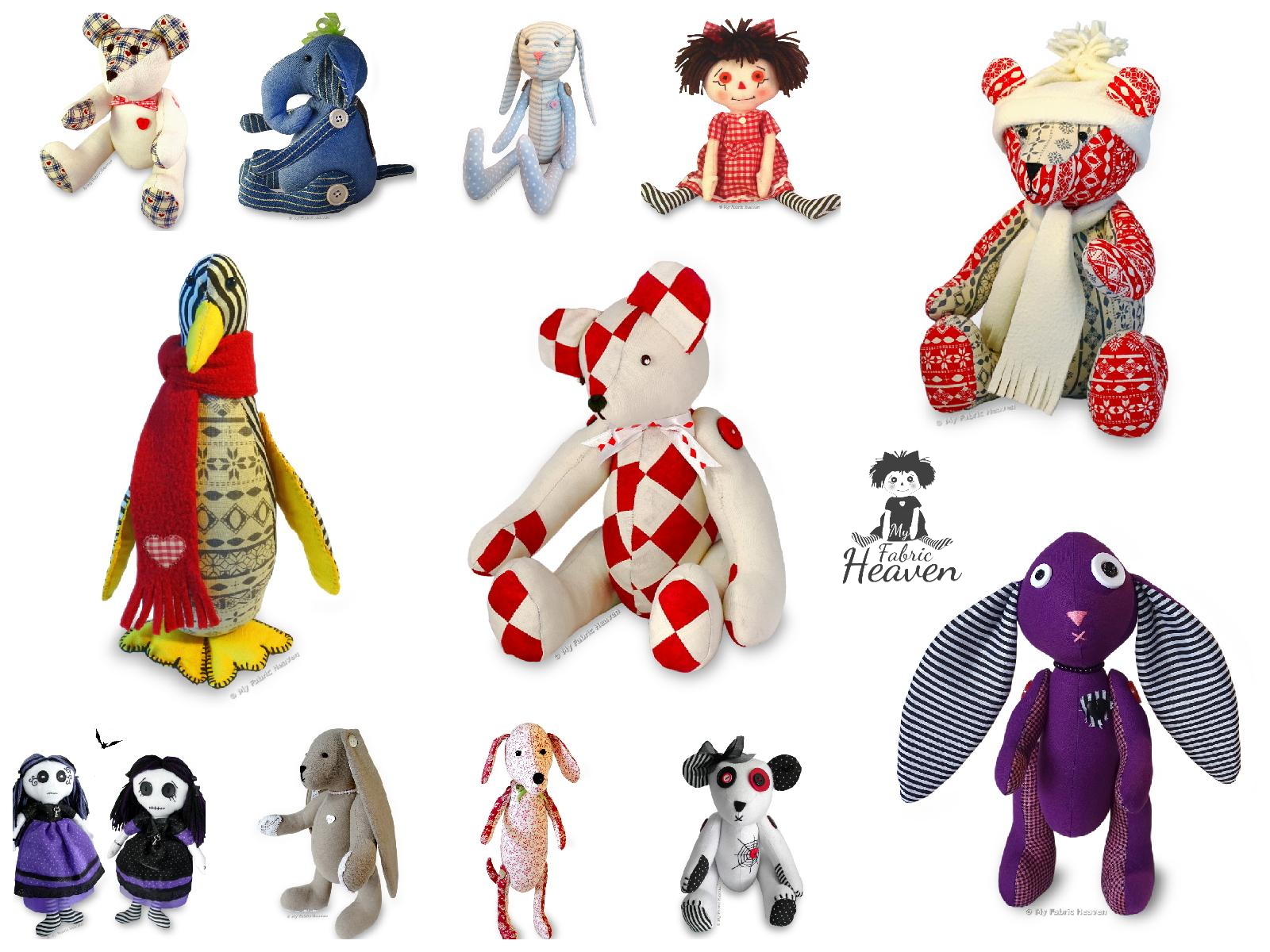2 x Pattern Bundle. Your Choice of 2 Soft Toy Sewing PATTERNS, My ...