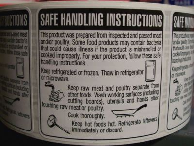 500 2"X2" Labels SAFE HANDLING INSTRUCTIONS Food Packaging Sticker | eBay