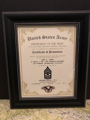 SERGEANT MAJOR / SGM (E-9) U.S. Army ~ Commemorative Promotion ...