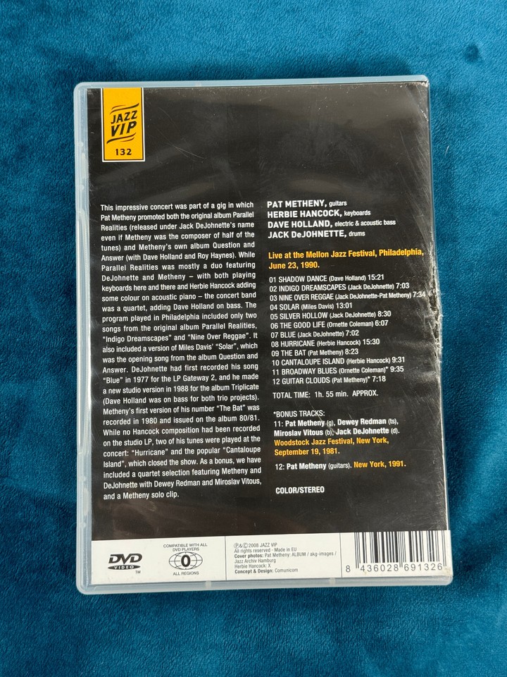 Pat Metheny, Herbie Hancock, Dave Holland & Jack DeJohnette Live In ...
