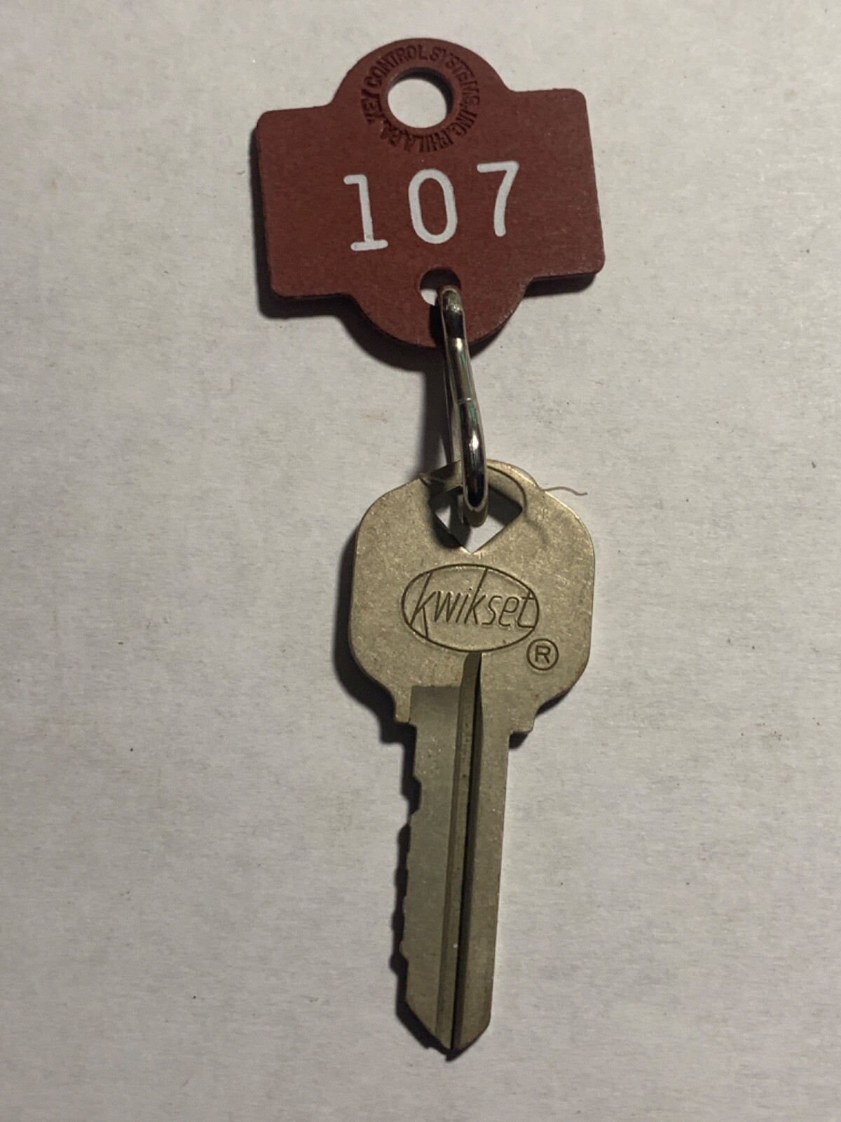 Vintage College Dorm room Hotel Motel Room Key Fob with Key #107 | eBay