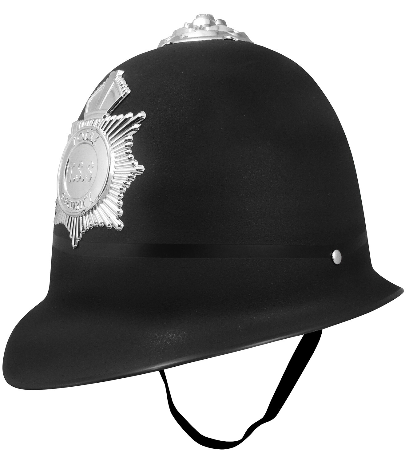 Adult Black English Bobby Police Helmet British Policeman Hat Costume ...