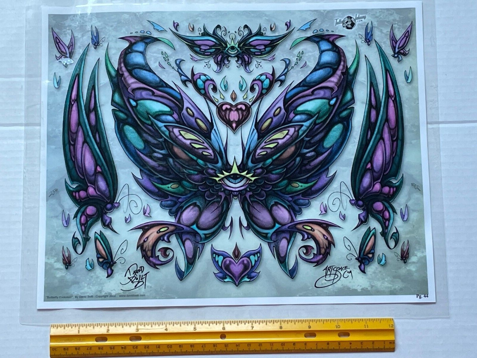 Vintage Art Tattoo Flash Sheet David Bollt Butterfly /T115 | eBay