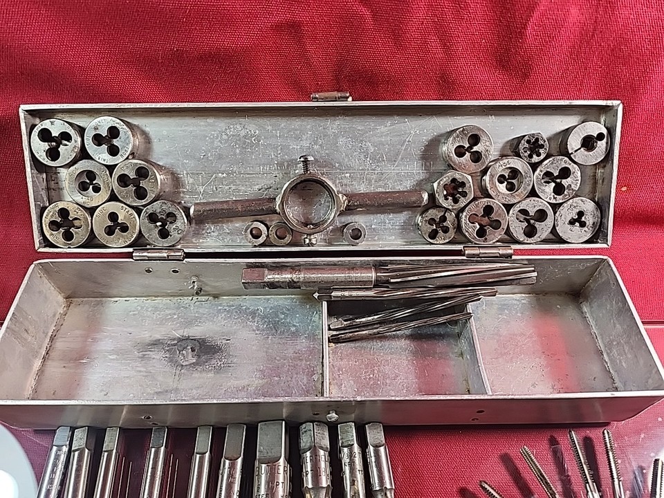 Large Lot Tap&Die Set 84pc W/ Metal Box Butterfield, Craftsman, ACE ...