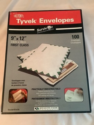 DuPont Survivor Tyvek Envelopes 9x12” 100 First Class Mail Envelopes | eBay