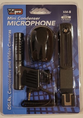 Vidpro Mini Condenser microphone XM-8 Kit for DSLR Cameras & Video ...