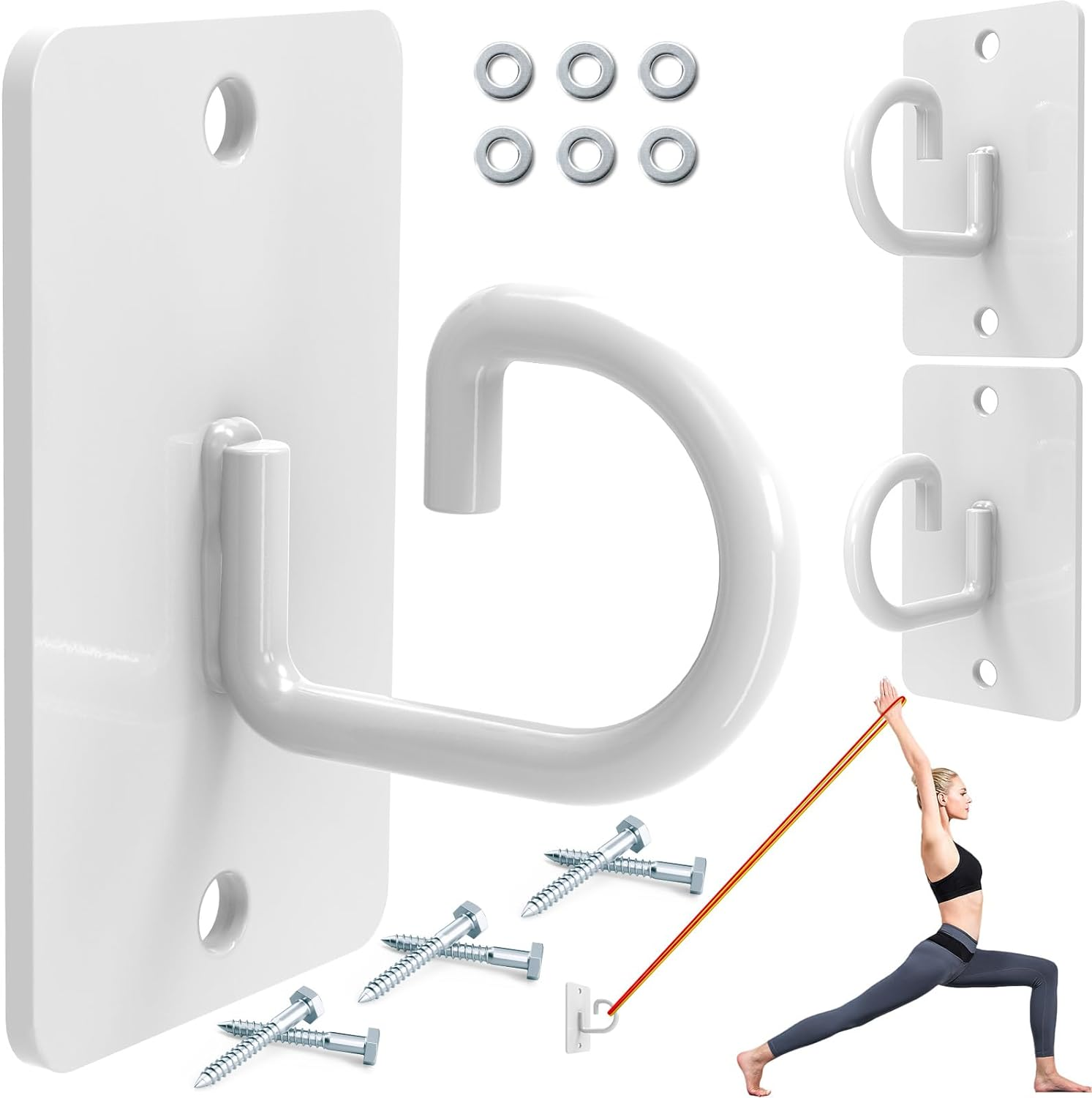 Resistance Band Wall Anchor,Workout Wall Mount Anchor,Exercise Band ...