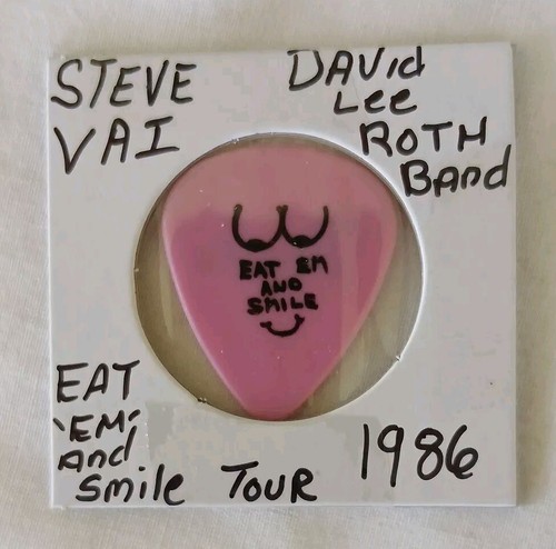 Steve Vai 1986 Tour Issued Guitar Pick David Lee Roth Band Eat and ...