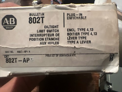 New in Package Allen Bradley 802T-AP Series H Limit Switch | eBay