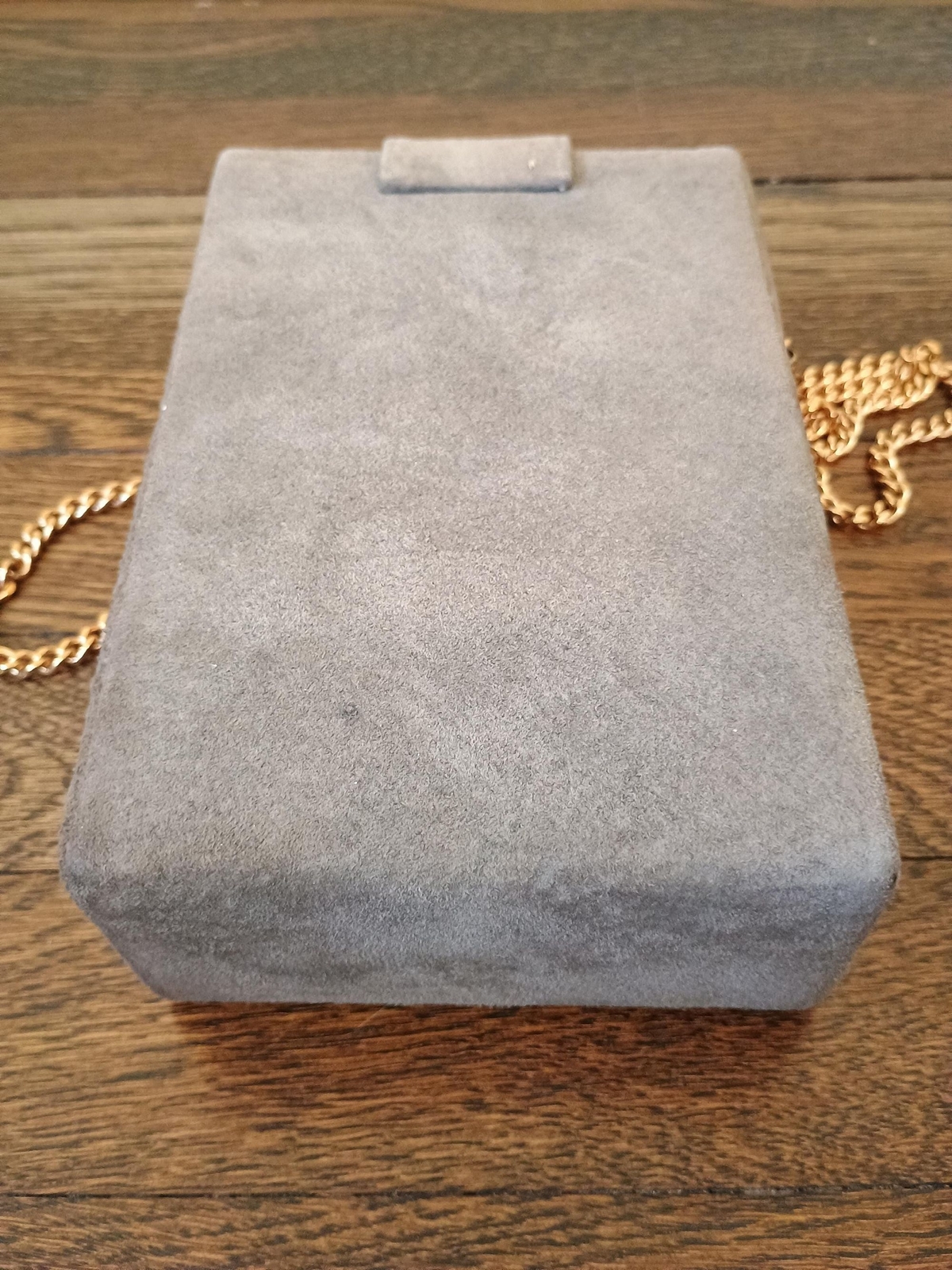 Vintage 1980s Gino leather grey box crossbody purse with gold chain | eBay