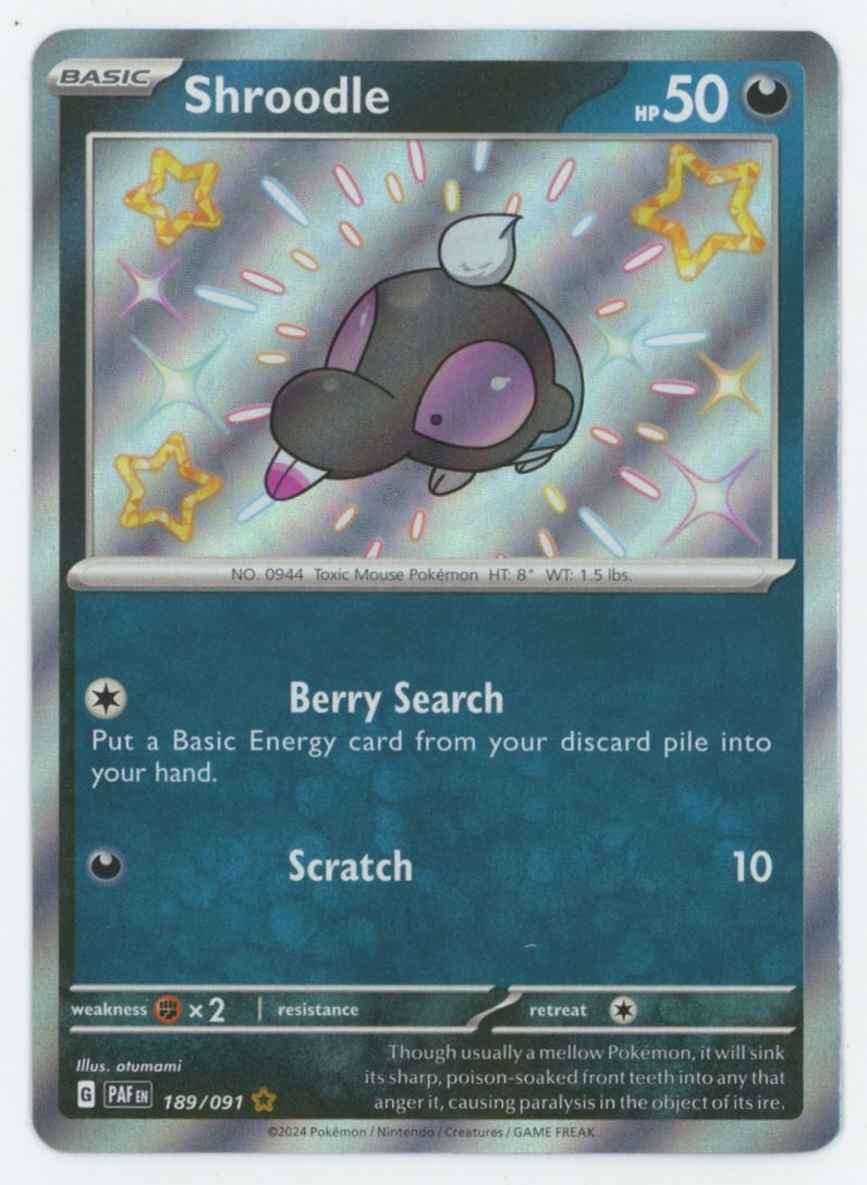 2024 Paldean Fates Shiny Shroodle Rare #189/091 | eBay