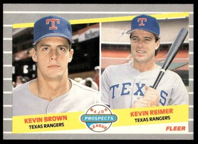 1989 FLEER Baseball PROSPECTS - KEVIN BROWN & KEVIN REIMER #641 - Texas ...