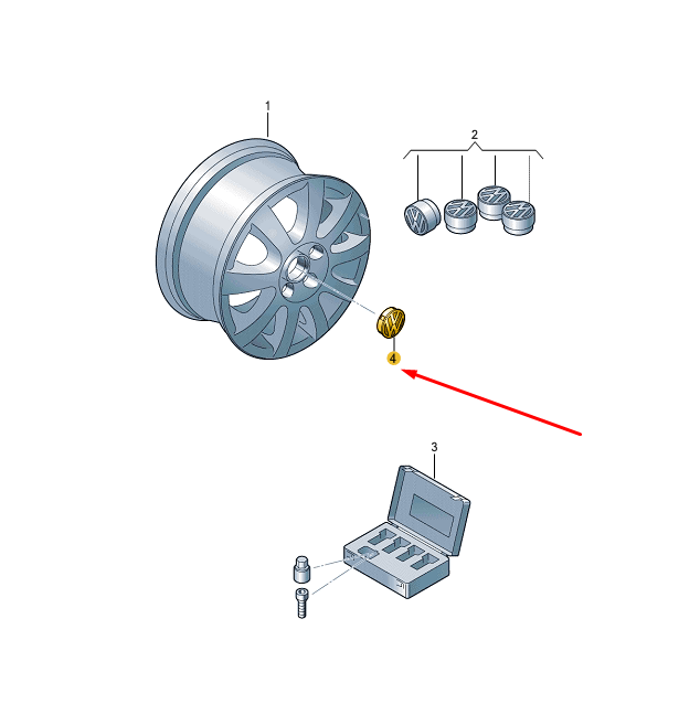 Genuine VW Volkswagen 000071213D Dynamic Centre Caps for LM Wheel Rim ...