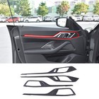 4PCS Carbon Fiber Car Interior Door Panel Trim For BMW 4 Series 4-Door ...
