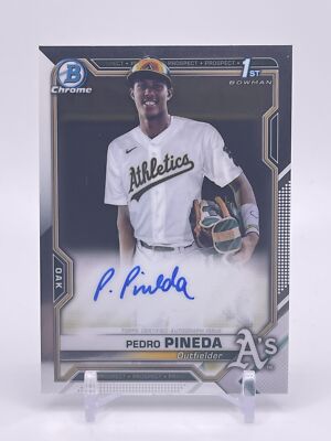 Pedro Pineda 2021 1st Bowman Chrome Prospects Auto #CPA-PP Oakland ...