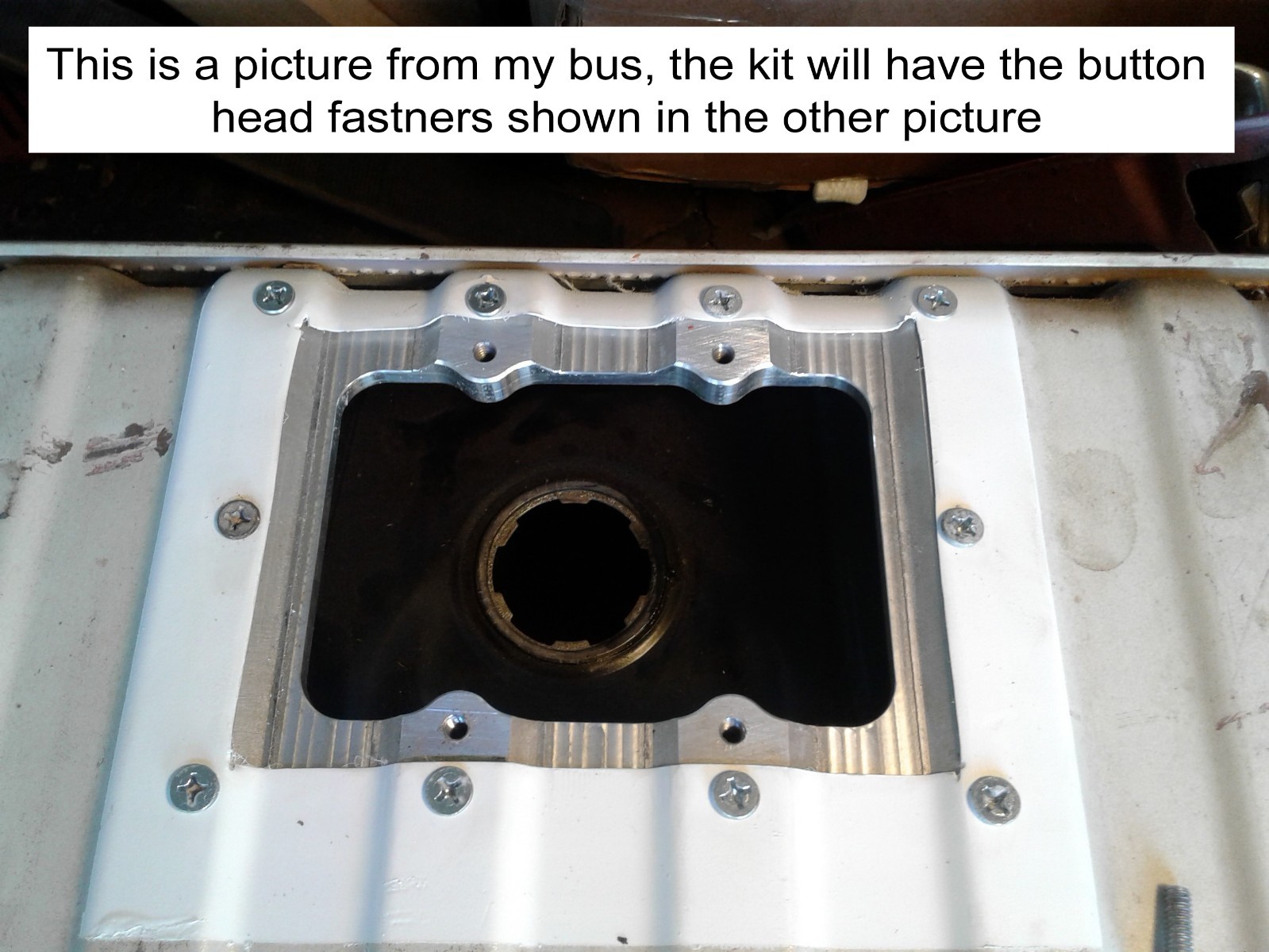 Bay window bus fuel sending unit access port - Late bay window bus - 72 ...