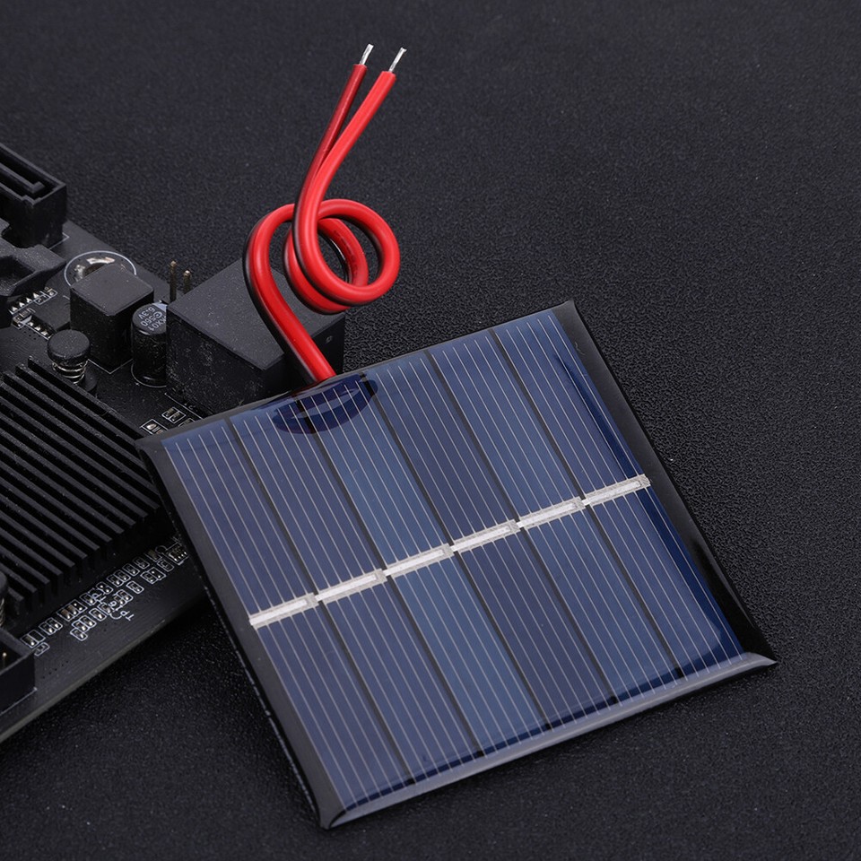 0.55W 3V Small Solar Panels with Cables Photovoltaic Cells Charger 60 X ...