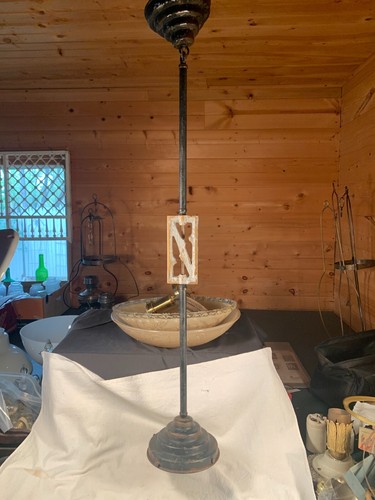 Antique Deco 1920s Hanging Skyscraper Light Fixture restoration project ...