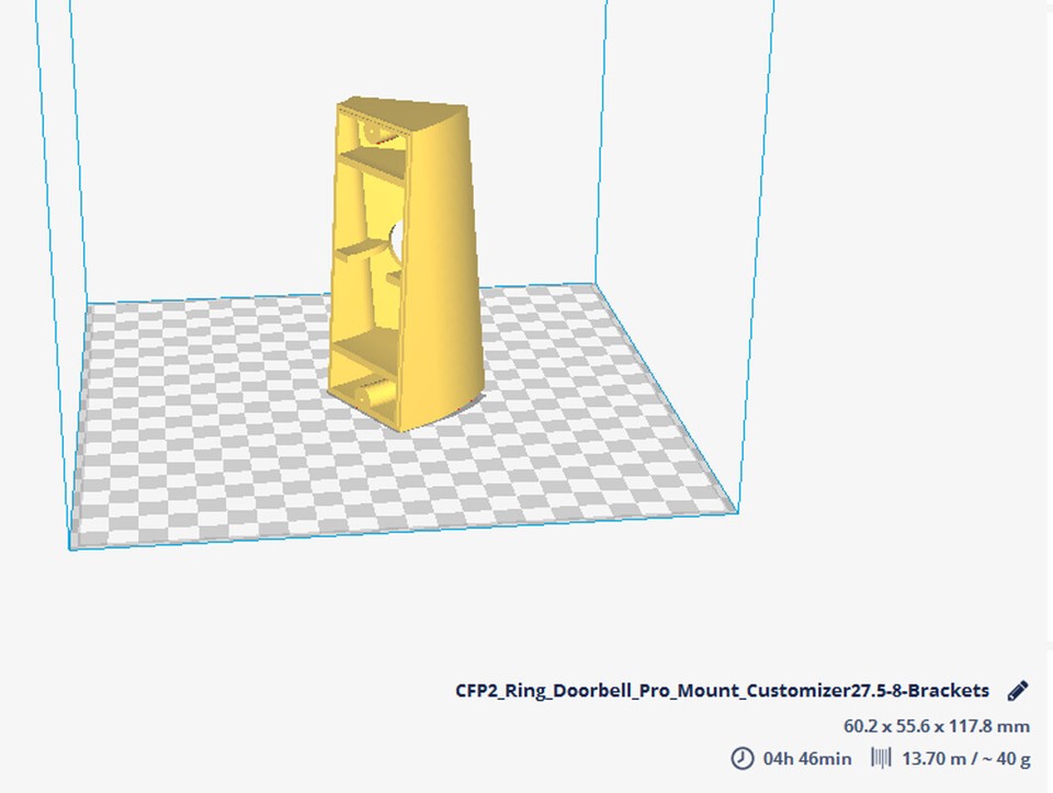 Ring Pro (Wired Doorbell Plus) Angle Wedge Wedges Bracket Mount Kit 15 ...