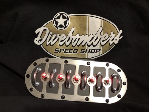 Switch Panel 5 LED Aircraft style Custom , hotrod rat rod off road race ...