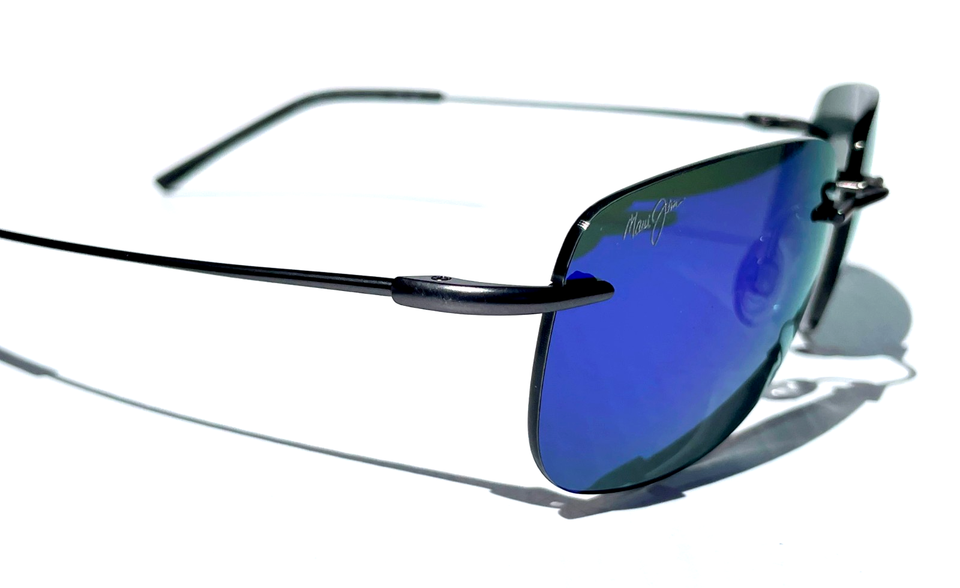NEW Maui Jim OHAI Gunmetal POLARIZED Blue Hawaii Mirror Lens Sunglass ...