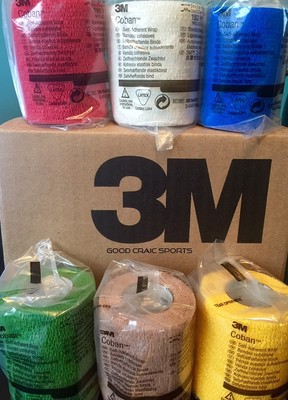 3M Coban 3" x 5 yds Self Adherent Wrap ASSORTED COLORS - FREE US ...