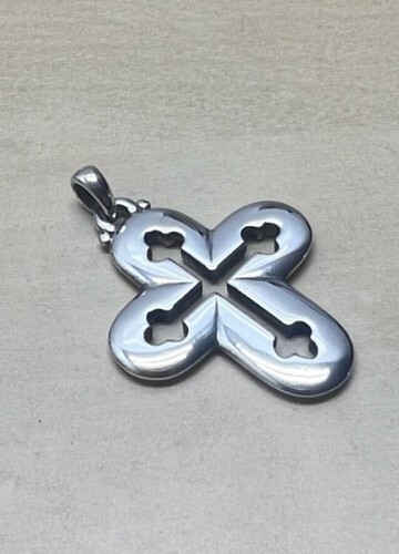 RETIRED & RARE JAMES AVERY STERLING SILVER BUDDED CROSS CUT OUT PENDANT ...