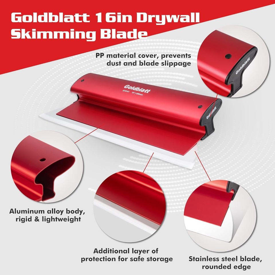 Goldblatt 12''/16''/24''/32''Drywall Skimming Blade Stainless Steel ...