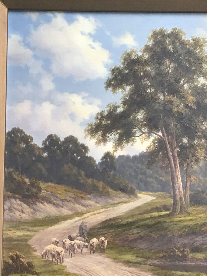 Antique Henry Harold Vickers, Oil on Canvas Landscape, framed, 1913. | eBay